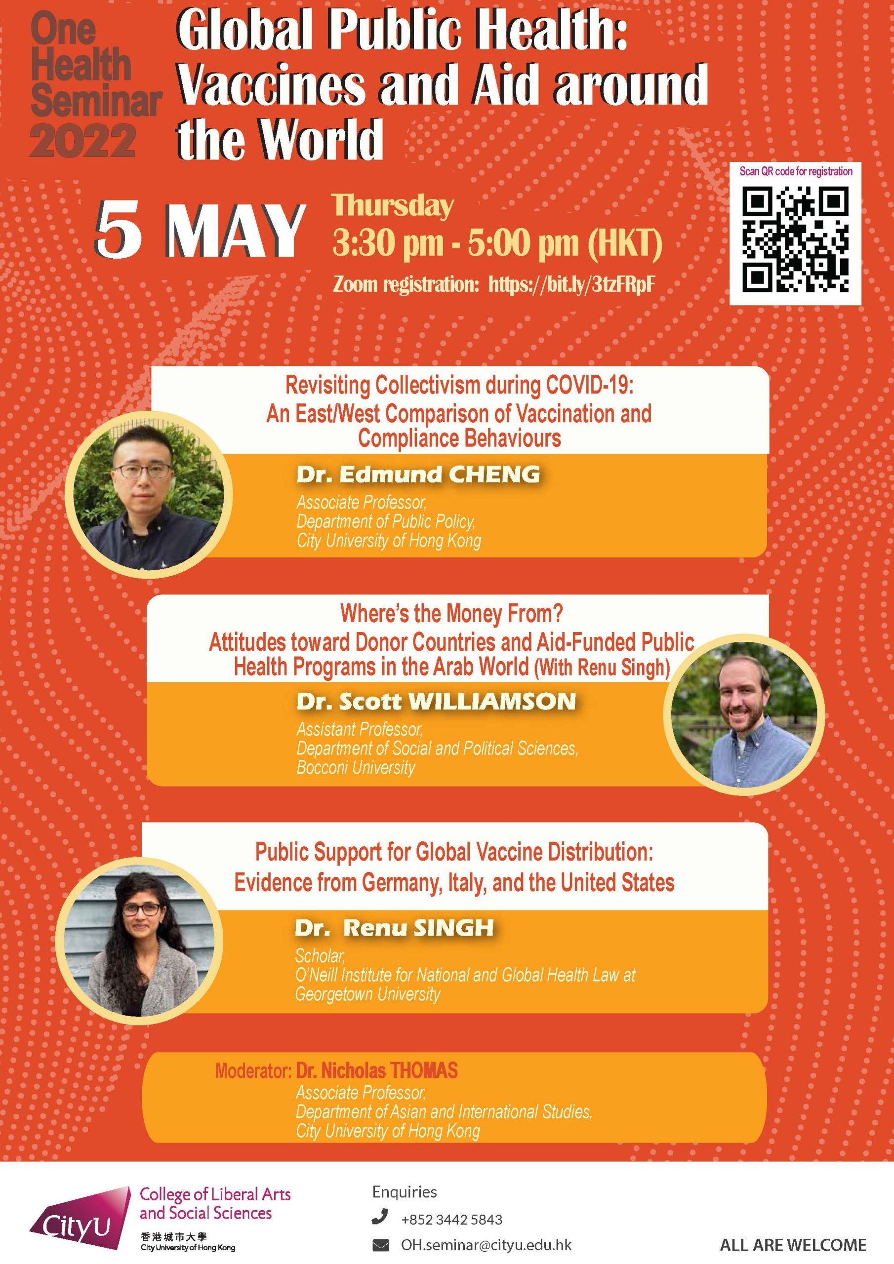 One Health Seminar – Global Public Health: Vaccines and Aid around the ...